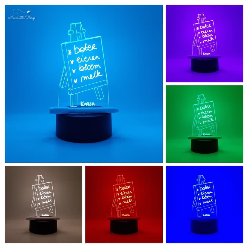 Gepersonaliseerde RGB LED lamp - Tekenen met Licht - Schildersezel ...