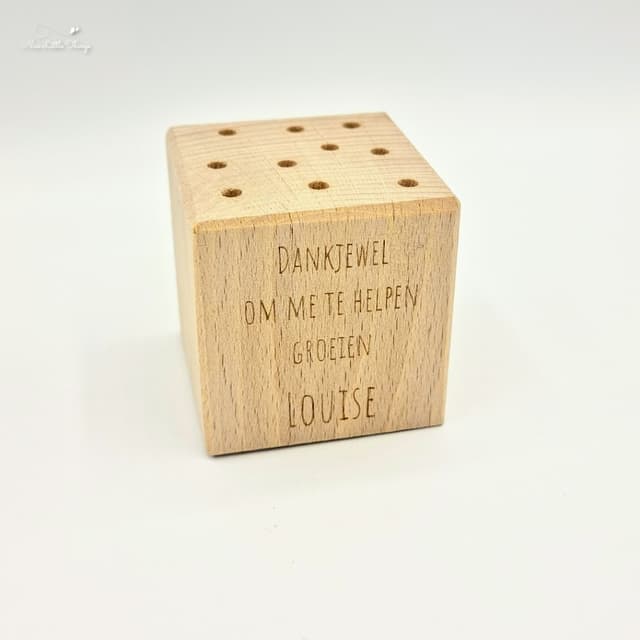 DIY kit Wilde Bloemen met Houten Kubus - Dankjewel | Snelle levering ...